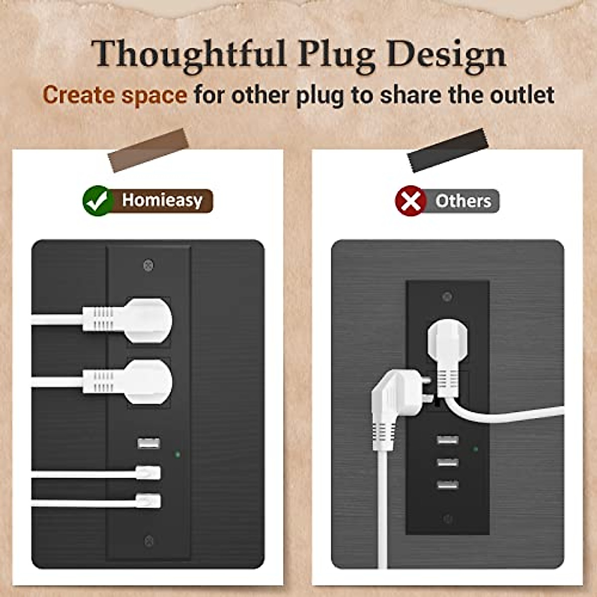 Homieasy End Table with Charging Station, 20 Inch Square Side Table with USB Ports & Power Outlets, Black Nightstand with 2-Tier Storage Shelf, Mini Fridge Stand for Small Spaces, Black