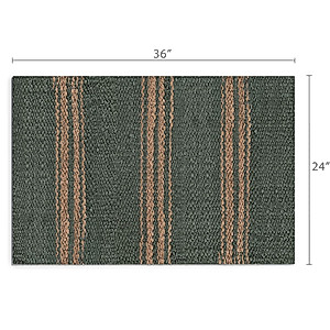 Barnyard Designs Jute Rug 2 x 3, Farmhouse Rug, Natural Rug, Woven Rug, Sisal Rug, Jute Area Rug, Tan Rug, Jute Runner Rug for Hallway, Bathroom, Entryway or Accent Piece