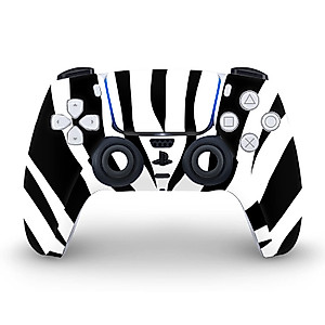 Head Case Designs Officially Licensed Grace Illustration with Zebra Art Mix Vinyl Faceplate Sticker Gaming Skin Case Cover Compatible with Sony Playstation 5 PS5 Disc Console & DualSense Controller