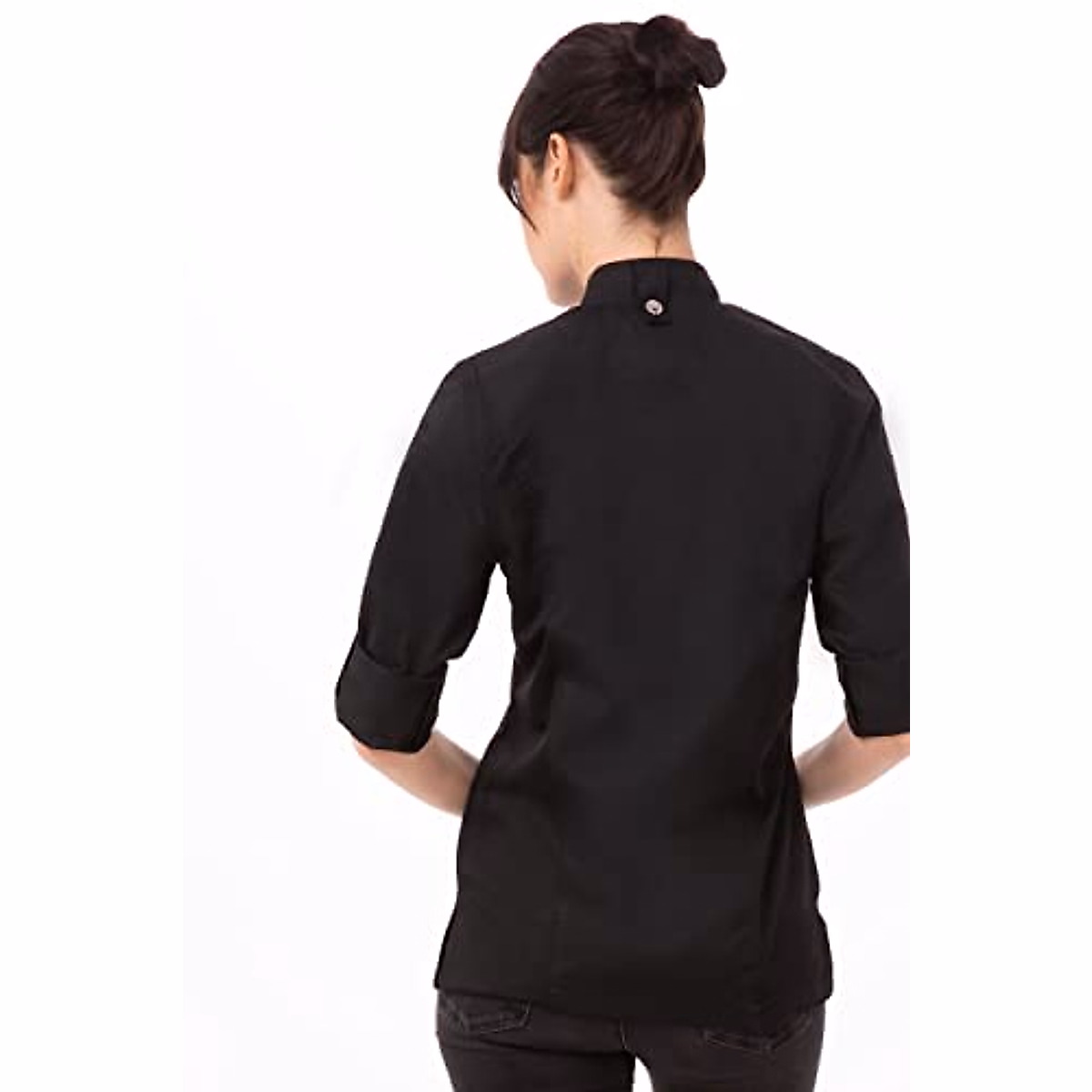 Chef Works Women's Hartford Chef Coat, Black, Medium