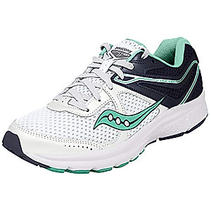 Saucony Women's Cohesion 11 Running Shoe, White/Teal, 8 Medium US