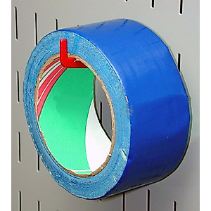 Wall Control Pegboard 2-7/8in Long Reach Slotted Hook Pack - Slotted Metal Pegboard Hooks for Wall Control Pegboard and Slotted Tool Board – Red