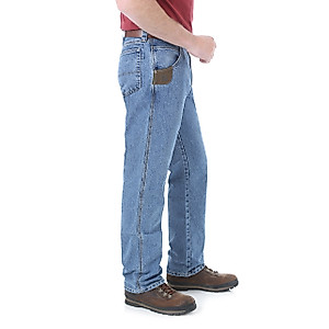 Wrangler Riggs Workwear Men's Big & Tall Cool Vantage Five Pocket Jean, Light Stone, 56x34