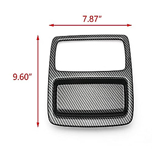 Xotic Tech Inner Rear Seat Water Cup Holder Panel Frame Cover Trim, Carbon Fiber Pattern, Compatible with Honda Accord 10th Gen 2018-2022