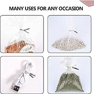 Easytle 500 Pcs Metallic Twist Ties 5" Sliver Twist Ties for Bags Foil Twist Ties Bread Ties Plastic Cable Ties Candy Ties Twist Tie Bag Ties for Bread Bags Gift Bags Wrapping Cello Bags Treat Bags