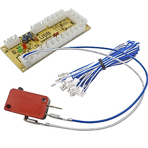 SJJX 2 Player HAPP Style Zero Delay Generic Game Controller USB to Joystick for MAME & Raspberry Pi 1/2/3 RetroPie DIY Projects