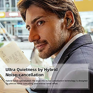 Edifier TWS NB2 True Wireless Active Noise Canceling Earbuds, ANC in-Ear Detection,Touch Control, Bluetooth 5.0 Earphones, 32 Hours Playback, White…