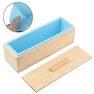 Soap Loaf Box, 42 oz Soap Box for Soap Making with Wooden Boxes, Set of 4, Soap Bar Box Can Be Used for Homemade Soap Produce, Soap Making, Ideal Size and Large Capacity,by GNIEMCKIN