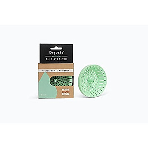 Dripsie Sink Strainer - Clog-Resistant and Flexible - Universal Kitchen Sink Drain Strainer - Made in The USA (1-Pack Green)