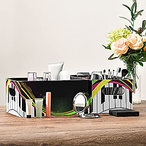 Black Piano Notes Storage Basket Felt Storage Bin Collapsible Shelves Basket Empty Gift Baskets Organizer for Pet Supplies Magazine