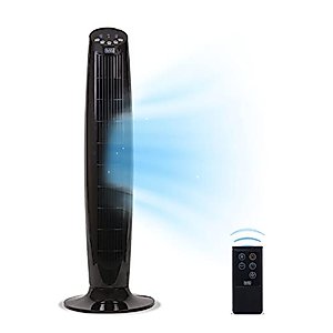 Black + Decker 36 inches Digital Tower Fan with Remote, Black