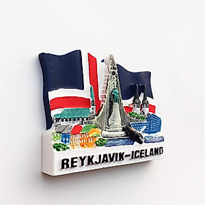 3D Reykjavik Iceland Fridge Magnet Souvenir Gift Magnetic Sticker Collection