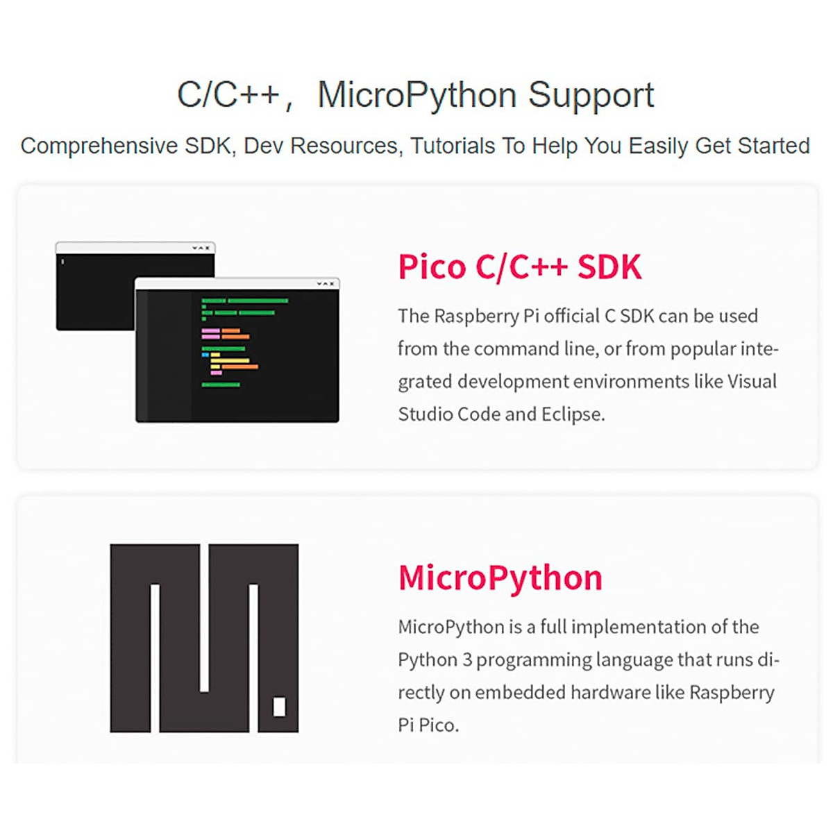 waveshare RP2040-Plus Board with Pre-Soldered Header, Pico-Like MCU Board Based on Raspberry Pi RP2040, Dual-Core Arm Cortex M0+ Processor Onboard 4MB Flash,USB-C Connector,Recharge Header,etc