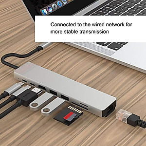 USB C Hub, 8-in-1 Type-C HUB Multiple Adapter USB C to 4K HDMI USB 3.0 Ports Power Delivery w/ 87W USB-C PD, 2 USB 3.0, SD/TF Card Reader for MacBook, Laptop
