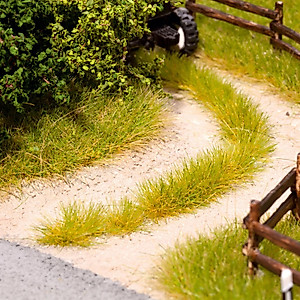 Warmtree 126 Pcs Static Grass Bushy Tufts Lowland Shrubs Tuft Terrain Model Kit for Train Landscape Railroad Scenery Sand Military Layout Model Miniature Bases and Dioramas