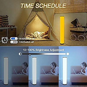 Marlrin 2-Pack RGB Corner Floor Lamp for Living Room APP Smart Music Sync Color Changing LED Lights Bedroom Colorful Decoration Lamp Soft Mood Lighting Dimmable with Remote Control