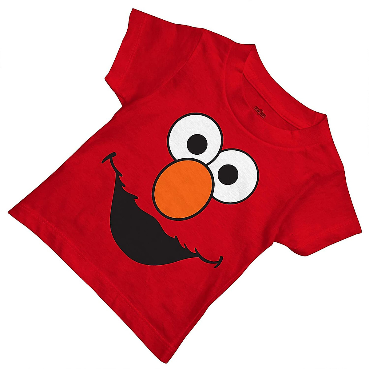 Sesame Street Short Sleeve T-Shirt Short Sleeve Tee - Elmo & Cookie Monster Big Face Tee (Elmo, 3T)