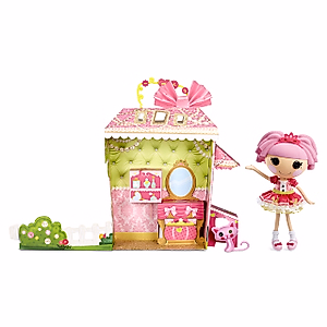 Lalaloopsy Jewel Sparkles and Pet Persian Cat, 13" Princess Doll with Pink Hair, Pink Outfit and Accessories, Reusable House Playset- Gifts for Kids, Toys for Girls Ages 3 4 5+ to 103 Years Old