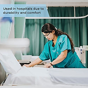 White Classic 3 Piece Hospital Bed Sheet Set, Soft Jersey Knitted T-Shirt Quality, 1 Flat, 1 Fitted, 1 Pillowcase