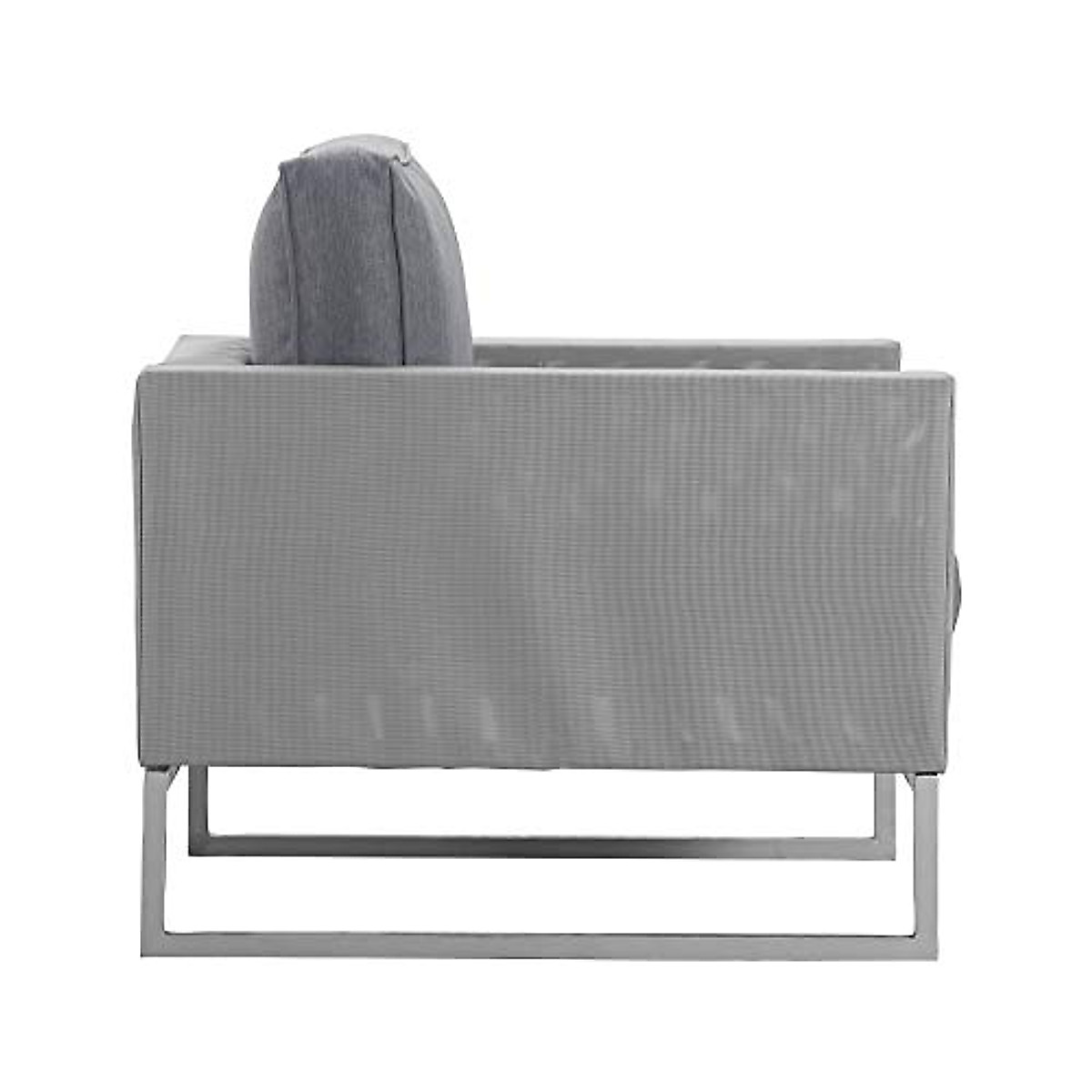 Elle Decor Tropez Mesh Outdoor Patio Furniture Collection with Metal Frame Arm Chair, Gray