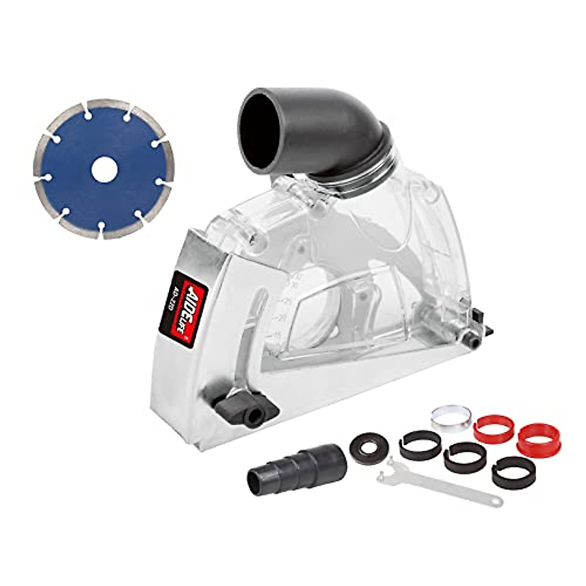 Aidelife Cutting Dust Shroud for Angle Grinders 4.5"/5" + Diamond Saw Blade 5"