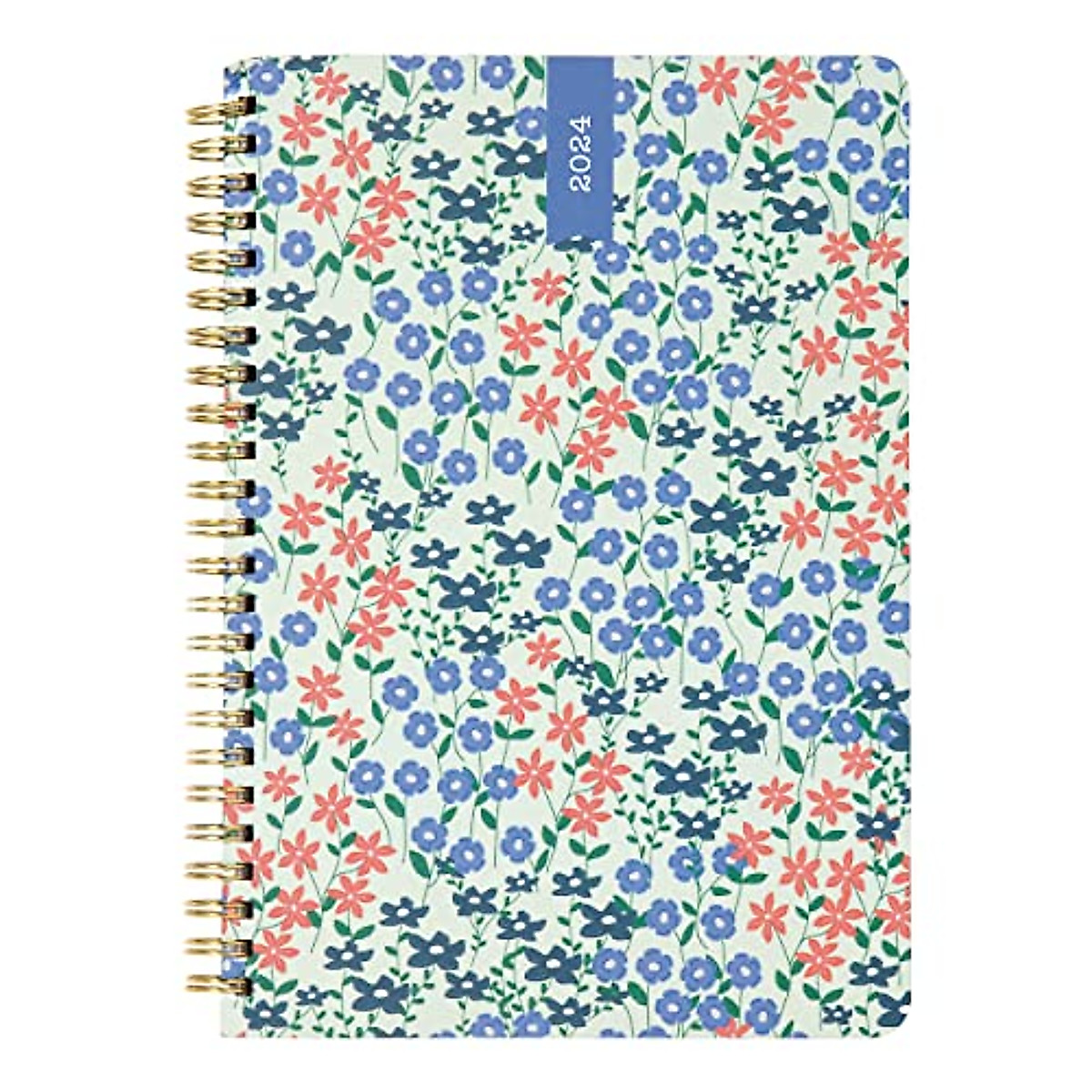 Letts Spring Valley Weekly/Monthly Planner, 12 Months, January to December, 2024, Wiro Binding, A5 Size, 8.25" x 5.875", Multilingual, Mint (C082377-24)