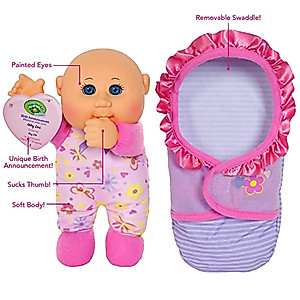 Cabbage Patch Kids Official, Newborn Baby Doll Girl - Comes with Swaddle Blanket and Unique Adoption Birth Announcement