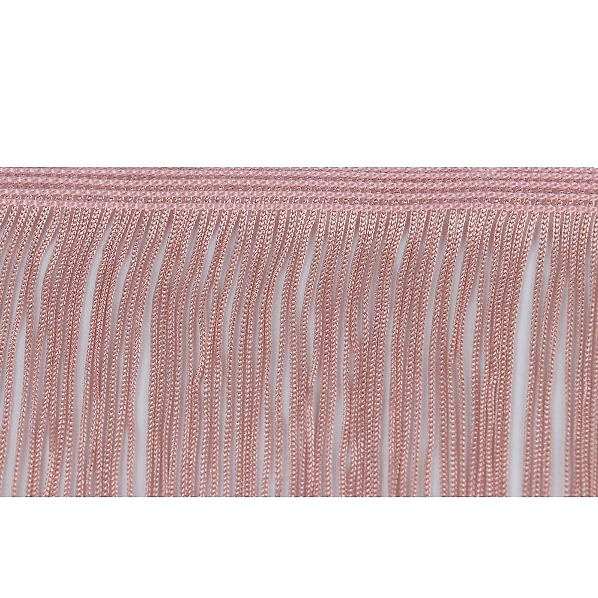 HEARTWISH Fringe Trim Lace Polyerter Fibre Tassel 6inch Wide 10 Yards Long for Clothes Accessories Latin Wedding Dress DIY Lamp Shade Decoration Black White Red(Nude Pink)