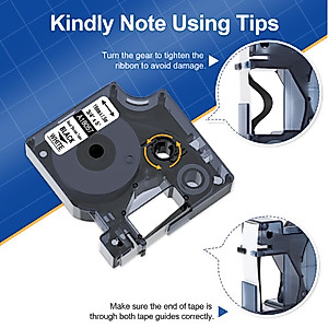 Compatible with DYMO Rhino 5200 Heat Shrink Labels 3/4 18057 A18057 White Heat Shrink Tubes Use for DYMO Rhino 4200 5000 6000 Rhinopro Industrial Label Maker, 3/4" x 4.9',5-Pack