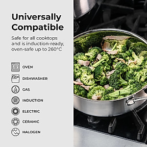 Black Cube Quick Release Cookware Sauté Pan with Lid, 9.5-Inch/3 Quart