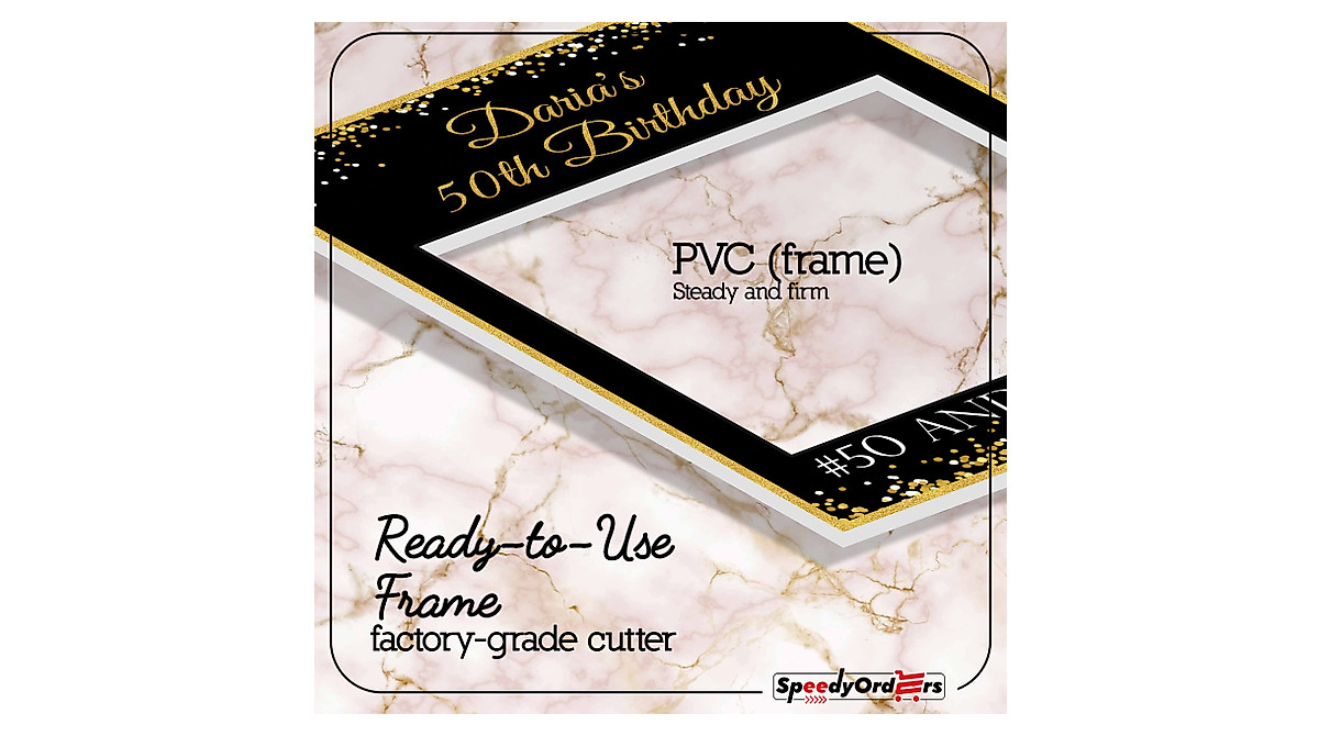 Fifty & Fabulous Photo Booth Frame for 50th Birthdays