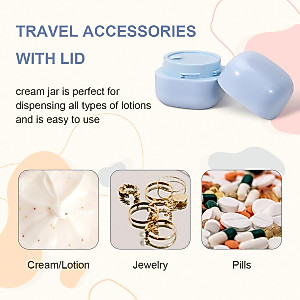 ASEVAT Refillable Cream Jars with Lids, 4 pack Leakfproof Travel Cosmetic Containers, Small Cosmetic Jars for Cream, Lotion, Face Scrub, Hair Conditioner (1.7oz-4 Pcs)