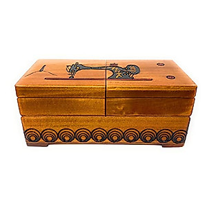 Traditional Handmade Polish Wooden Sewing Keepsake Box