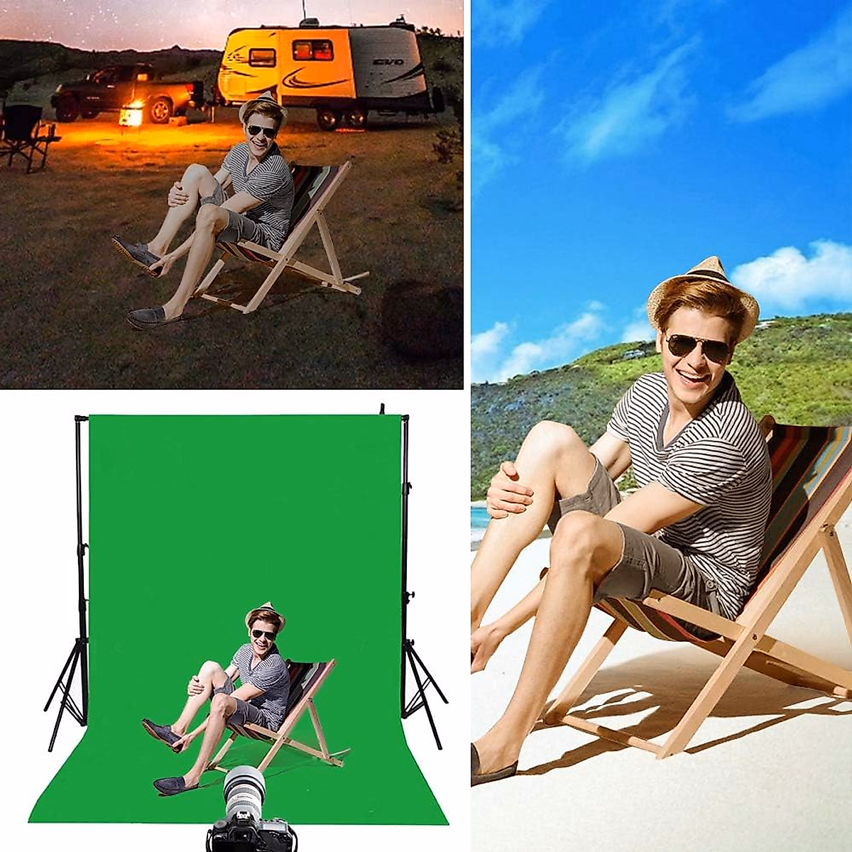 Hemmotop Green Screen Backdrop, 10 x 20 ft Chromakey Greenscreen Background,Large Seamless Green Backdrop Background Cloth,for Photography,Zoom,Live Streaming