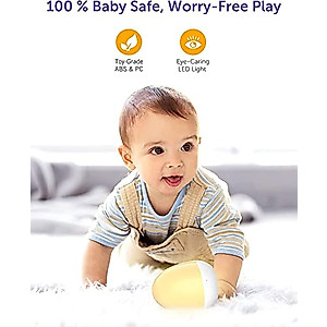 JolyWell Night Lights for Kids with Stable Charging Pad, Touch Control&Timer Setting, ABS+PC Baby Egg Lamp for Breastfeeding，Pink