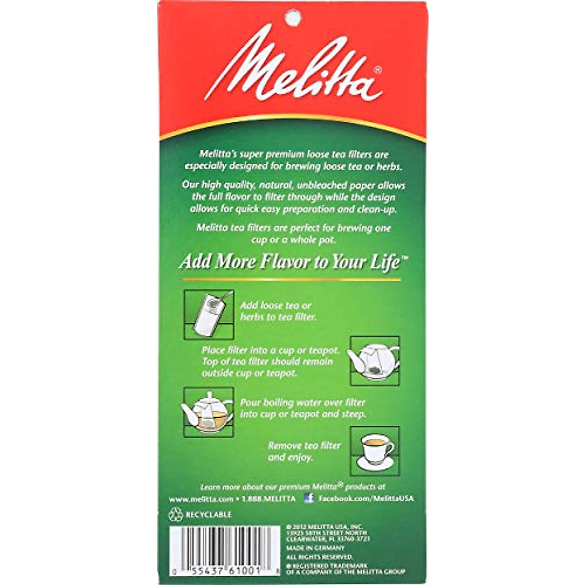 MELITTA INC Tea Filter, 40 CT