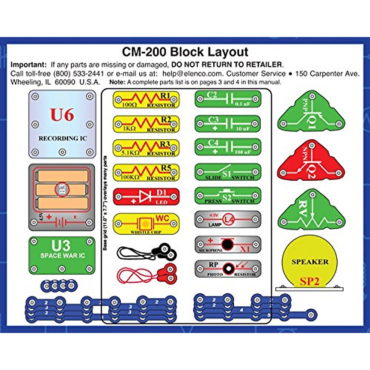 Snap Circuits 203 Electronics Exploration Kit | Over 200 STEM Projects | Full Color Project Manual | 42 Snap Modules | Unlimited Fun