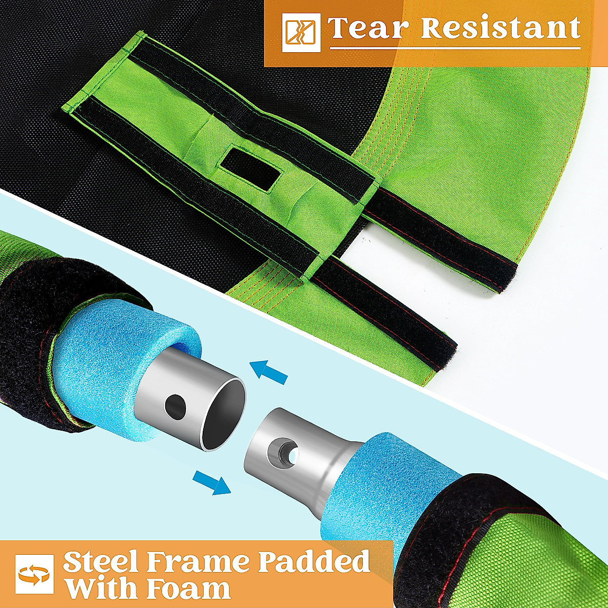 TURFEE 40" Rainbow Saucer Tree Swing for Kids, Waterproof Swing Seat with 2 Tree Hanging Straps for Playground Backyard Outdoor Activity