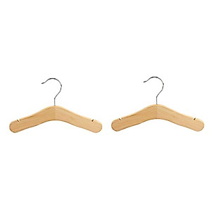 Gazechimp 2 Pieces Wooden Clothes Hangers Baby Children Kids Hanger