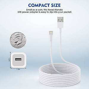 iPhone Charger, 2Pack 10FT Extra Long【Apple MFi Certified】 iPhone Charging Lightning Cable Fast Transfer Cord with USB Wall Apple Chargers Travel Plug Adapter for iPhone 13/12/11/SE 2020/X/XR/8/7
