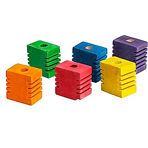 Bonka Bird Toys 3409 Pk6 Medium Ribbed Rectangles Craft Part Bird Toy