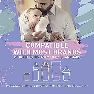 Double Baby Bottle Warmer and Sterilizer for Breastmilk and Formula - Fast Milk Bottle Heater for Twins, Baby Food Warmer with Timer and Auto Shut Off