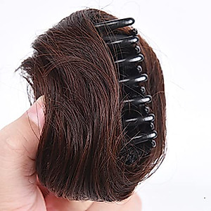 SDZNYQT 2PCS Cat Ears Hair Donut Chignon Claw Clip in Messy Hair Bun Mini Claw Clip in Updo Bun Extensions Wig Accessory Cat ears bun (2/33)