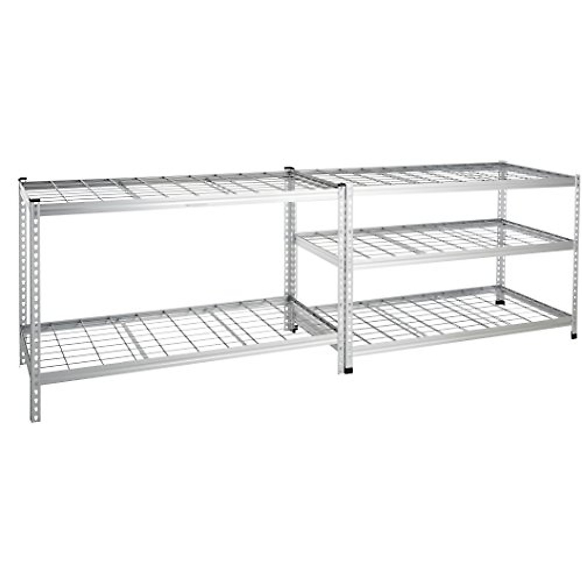 Amazon Basics Heavy Duty Storage Shelving Unit, Double Post, 5 Shelf, High-Grade Aluminum, Silver, 60 x 24 x 78 Inch