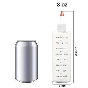 Youngever 10 Pack 8 Ounce Plastic Squeeze Bottles, Plastic Sauce Bottles