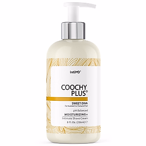 Coochy Plus Intimate Shaving Cream SWEET DIVA For Afro Natural Texture Hair With HydroLock & Moisturizing+ Formula – Prevents Razor Burns & Bumps, In-Grown Hairs, Itchiness 8oz
