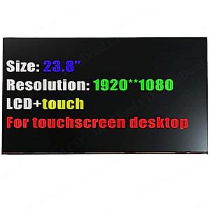 23.8" Compatible FHD LED LCD Touch Screen Assembly Replacement for Dell OptiPlex 7460 AIO Touchscreen Desktop-(NOT for NO-Touch Desktop)