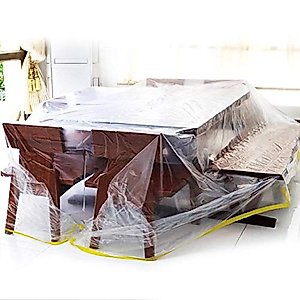 Transparent Protector Cover, Dust Cover, 2.74x3.66m for Furniture Car Patio Use Outdoor Use