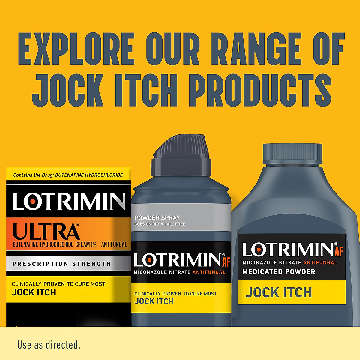 Lotrimin AF Jock Itch Antifungal Powder Spray, Miconazole Nitrate 2% - Treatment of Most Itch, 4.6 Ounces (133 Grams) Spray Can (Pack 3)