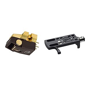 Audio-Technica VM750SH Turntable Cartridge and AT-HS10BK Headshell Bundle